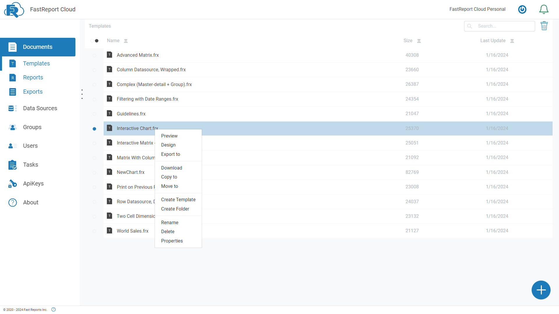 Documents | FastReport Cloud