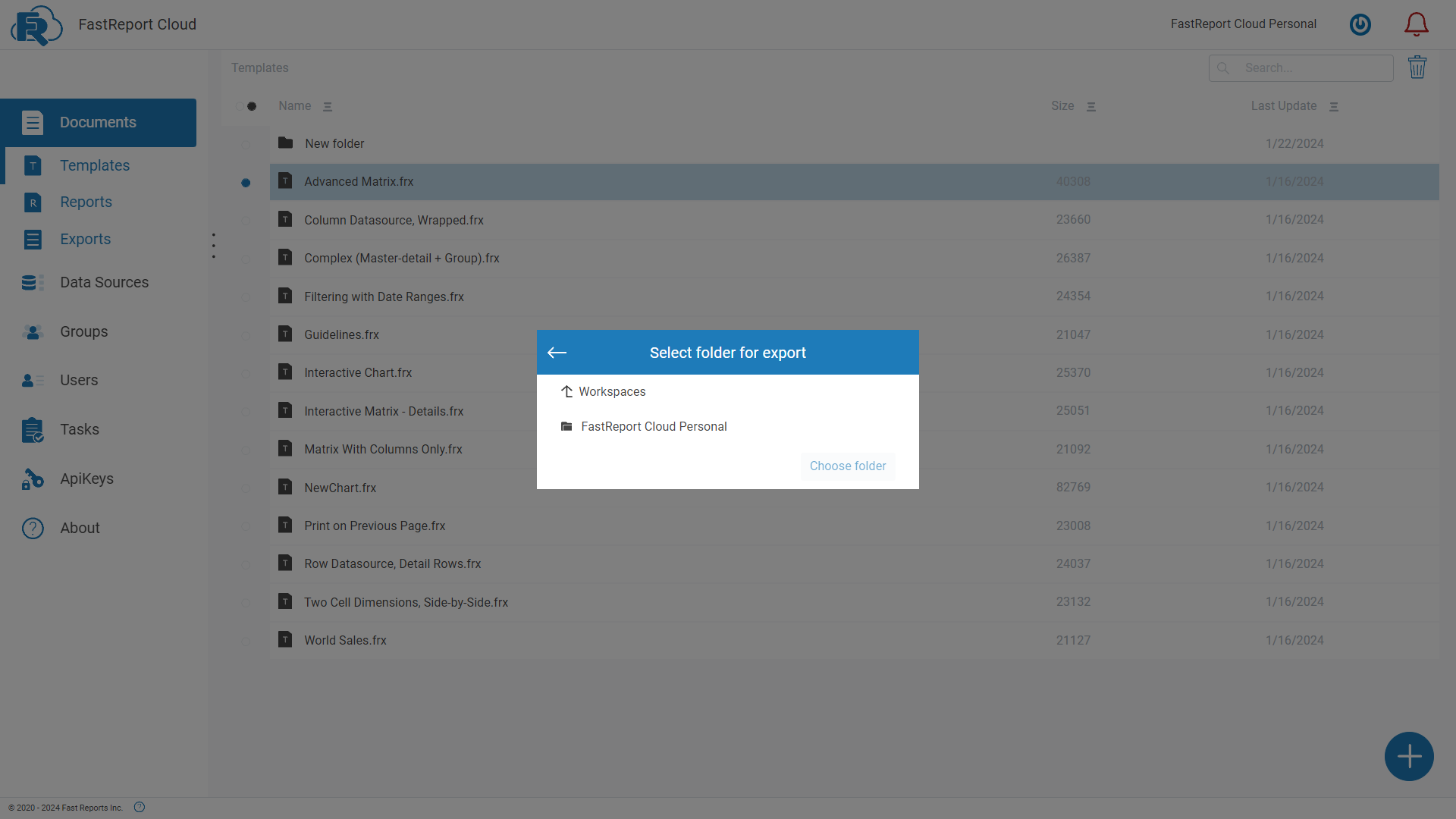 Documents | FastReport Cloud