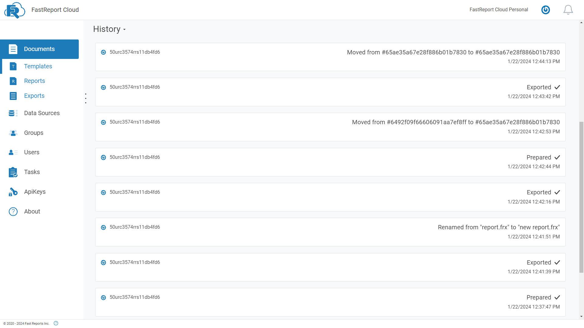 Documents | FastReport Cloud