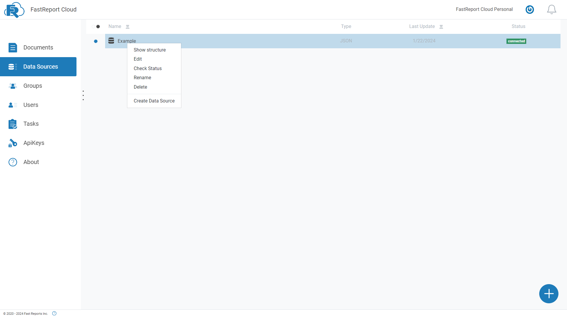 Data sources | FastReport Cloud