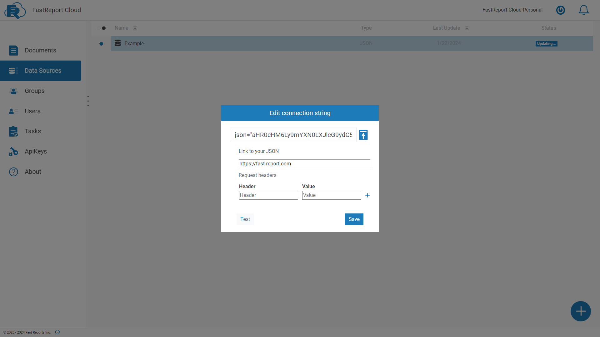 Data sources | FastReport Cloud