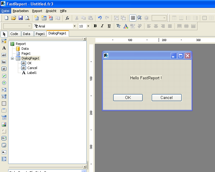 Dialogformen | FastReport FMX
