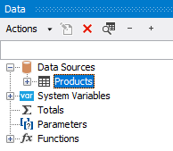 The "Data" window | FastReport .NET