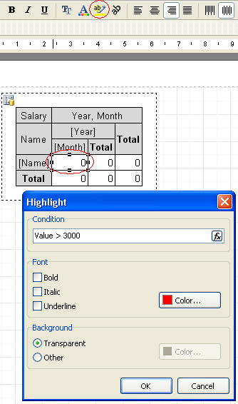 Font colors and highlighting | FastReport VCL