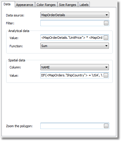 Connecting the map layer to data | FastReport VCL