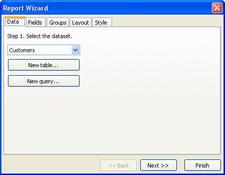 New report wizard | FastReport VCL