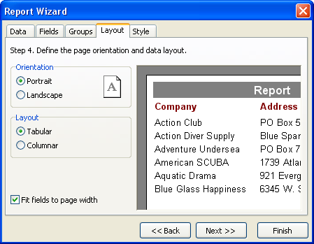 New report wizard | FastReport VCL