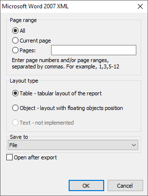 Export to Word 2007 | FastReport VCL