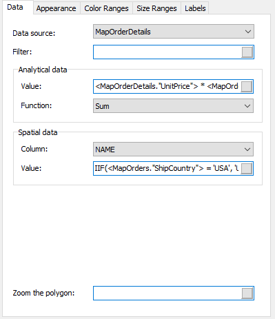 Connecting the map layer to data | FastReport VCL