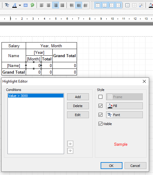 Font colors and highlighting | FastReport VCL