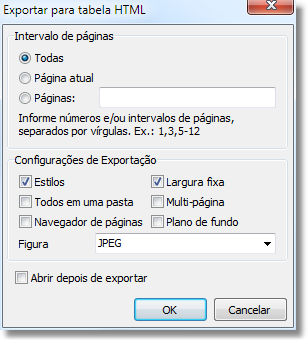 Exportar para o formato HTML | FastReport VCL