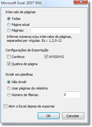 Exportar para Excel 2007 | FastReport VCL