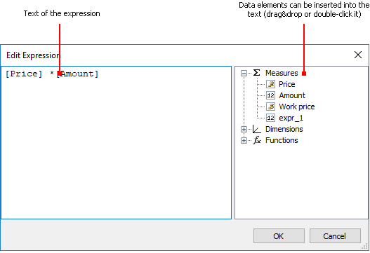 Expression editor | FastCube .NET