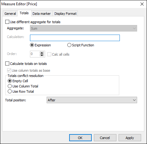 Totals | FastCube VCL