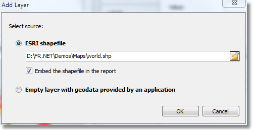 Adding map layers | FastReport Desktop