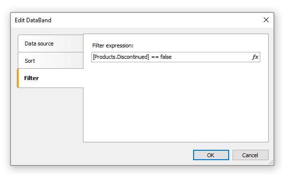 Data filtering | FastReport Desktop