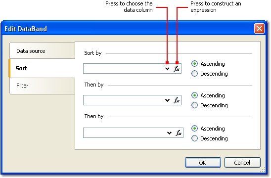 Sorting the data | FastReport Desktop