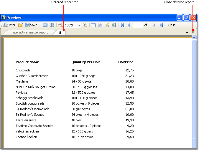 Example 2. Building a detailed report | FastReport Desktop