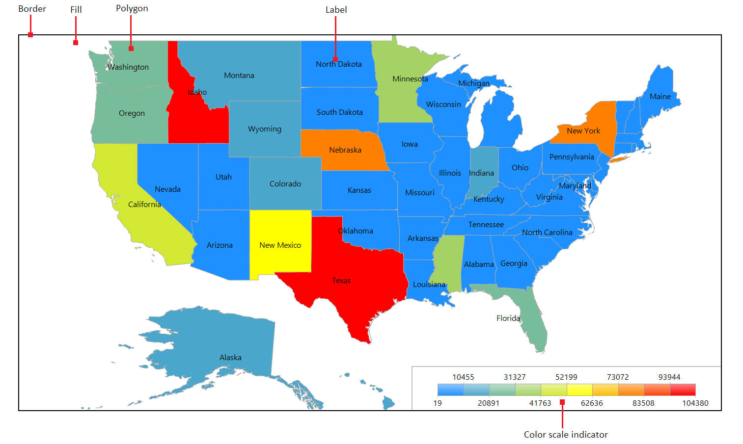 Map elements | FastReport Desktop