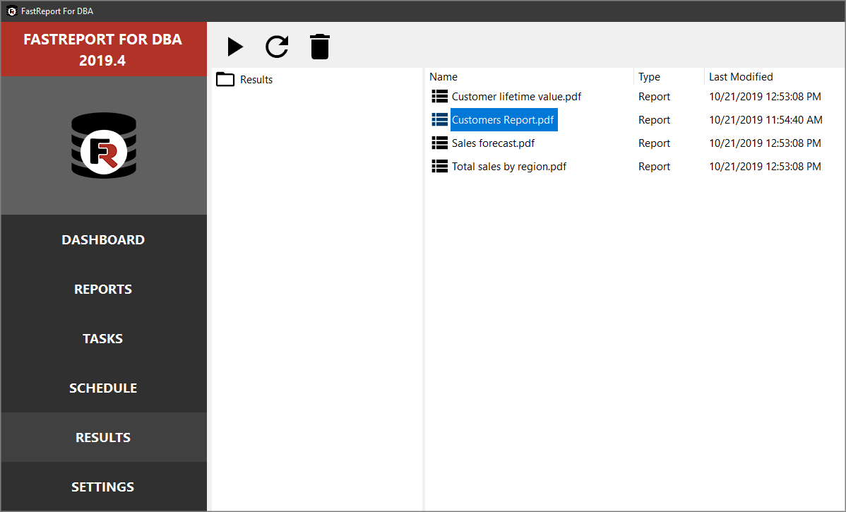 Results | FastReport Desktop